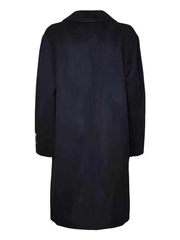 SOLOTRE Single-breasted Notched-lapels Coat - Blue