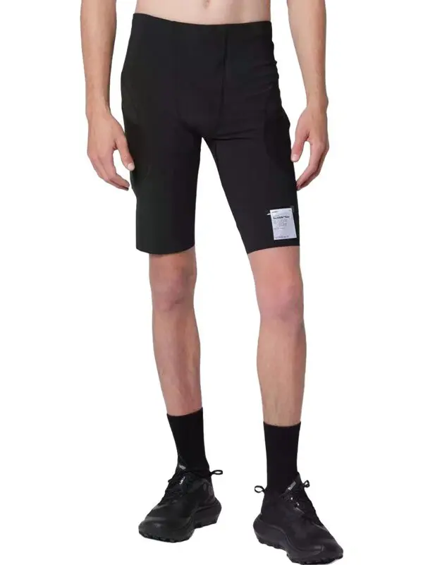 Satisfy Logo-patch Panelled Shorts - Black