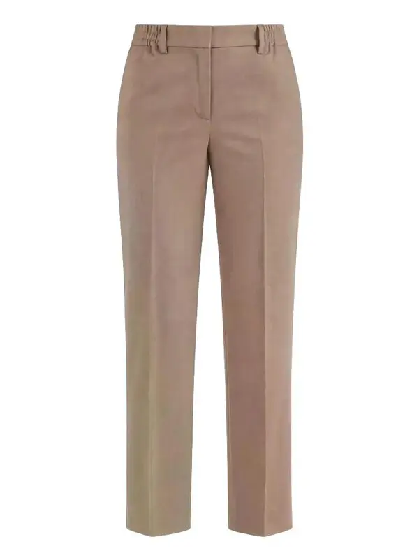 Seventy Elasticated-waist Cropped Trousers - Brown
