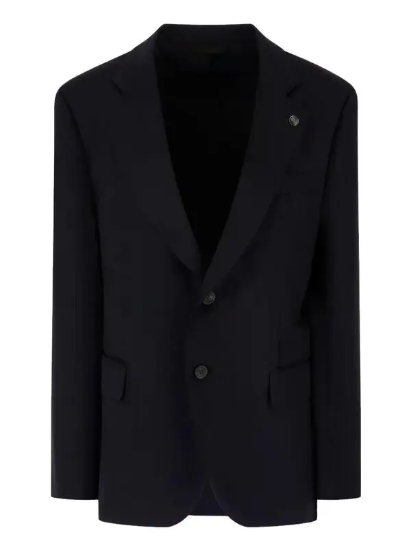 Peserico Notched-lapel Single-breasted Blazer - Blue