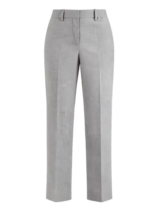 Seventy Elasticated-waistband Cropped Trousers - Grey