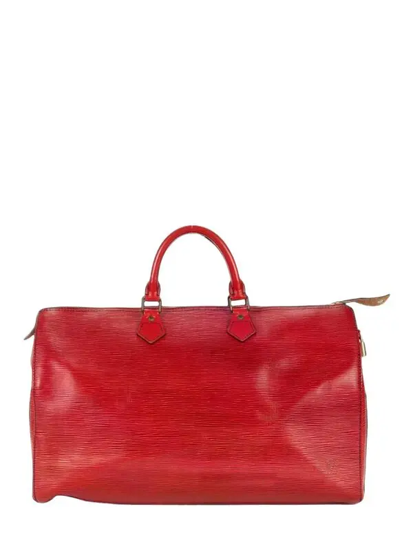 LOUIS VUITTON Speedy 4 Epi Tote Bag - Red
