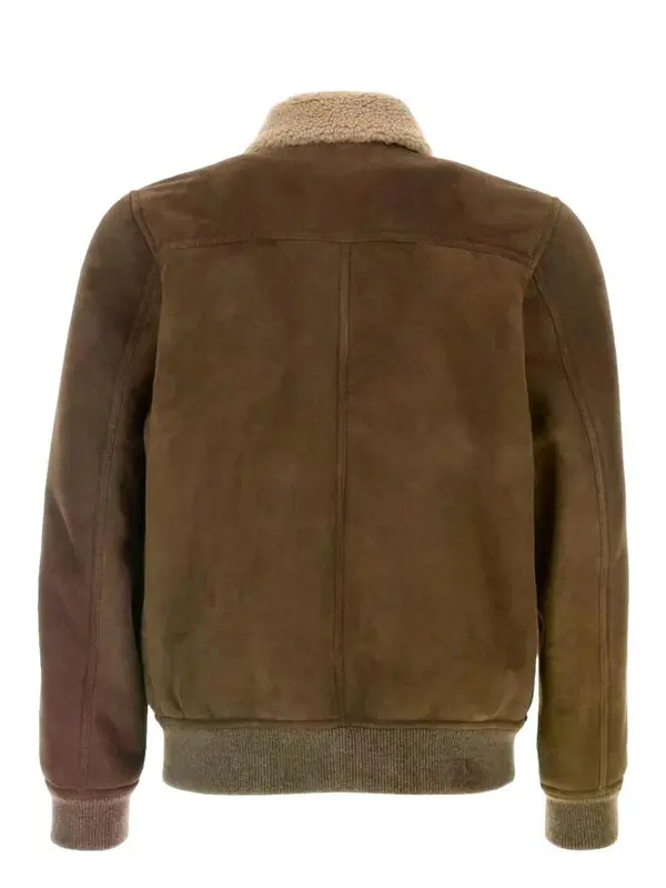 MOORER Fiano Suede Jacket - Brown