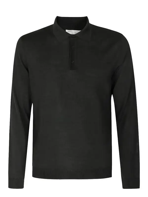 ROBERTO COLLINA Wool Polo Shirt - Green