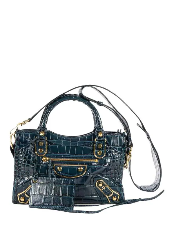 Balenciaga Metallic Edge City Shoulder Bag - Blue