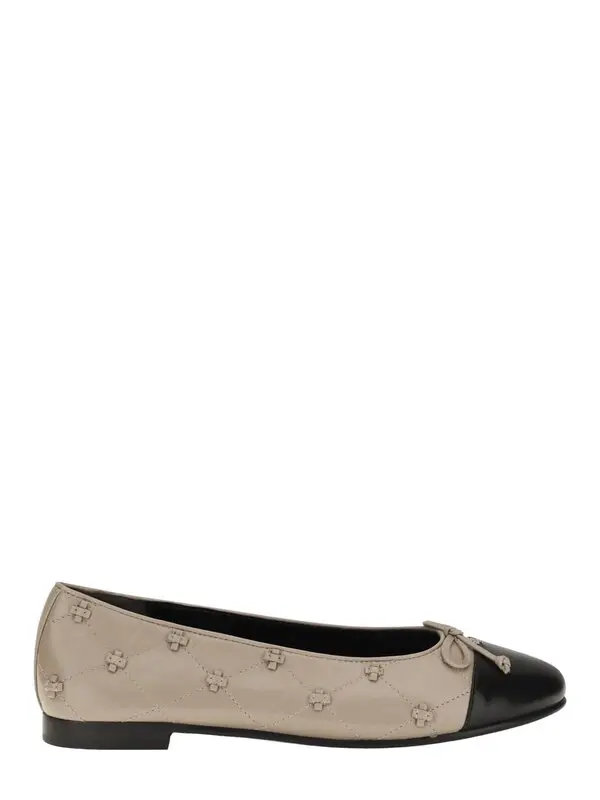 Tory Burch Bunny Knot Pointed Ballerinas - Cream