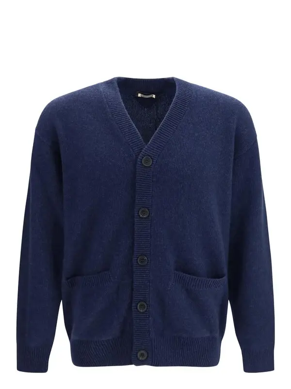 Prada V-neck Re-cashmere Cardigan - Blue