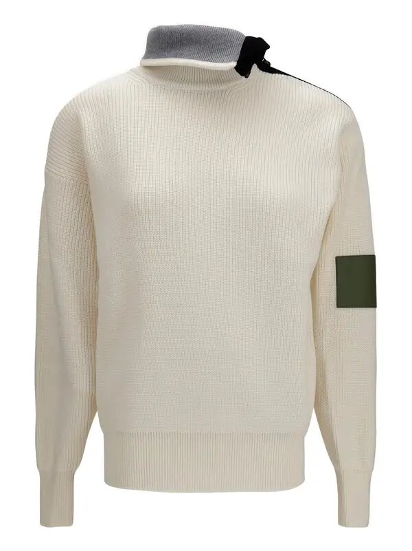 Loewe High-neck Wool Weater - White