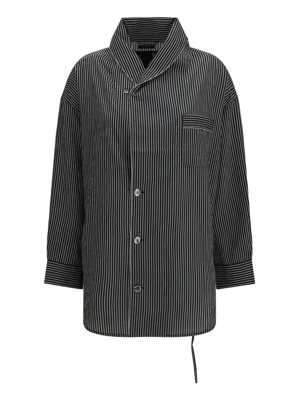 R13 Striped Viscose Shirt Feale - Black