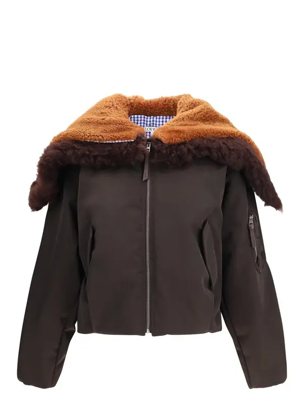Loewe Technical Fabric Bomber - Brown