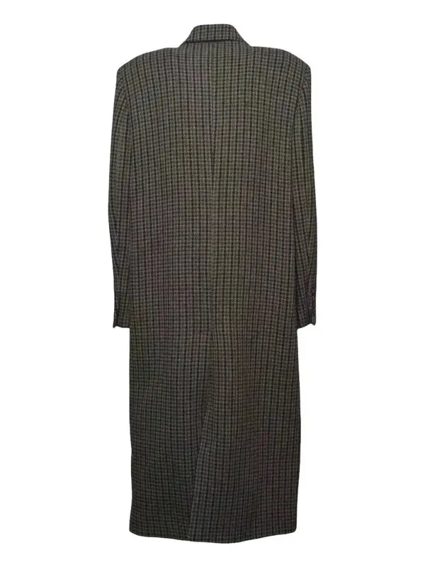 SOLOTRE Check Double-breasted Coat - Brown