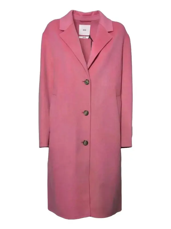 SOLOTRE Notched-lapel Single-breasted Coat - Pink