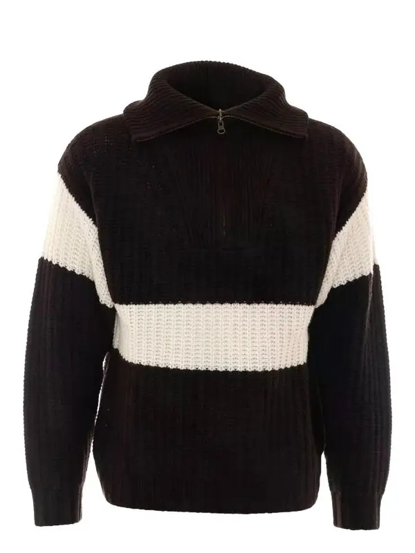 LISA YANG Rafferty Half-zip Sweater - Brown