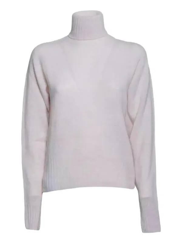SOLOTRE Roll-neck Knitted Sweater - Pink