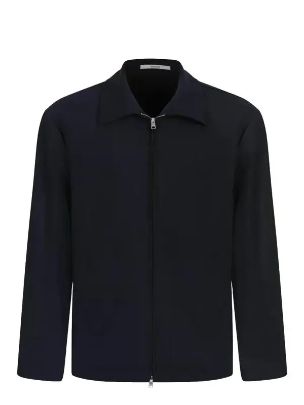 SELECTED Zip-up Collared Jacket - Blue