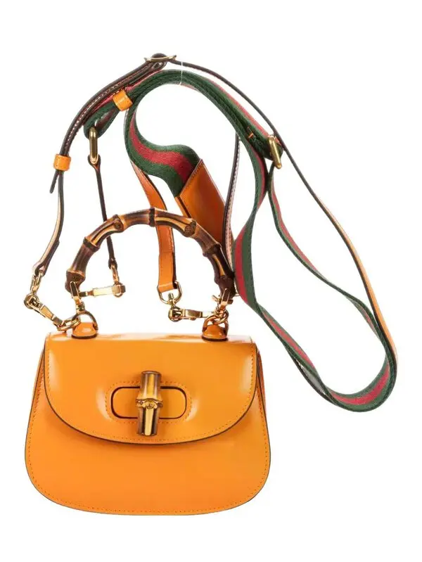 Gucci Mini Bamboo 1947 Handbag - Orange