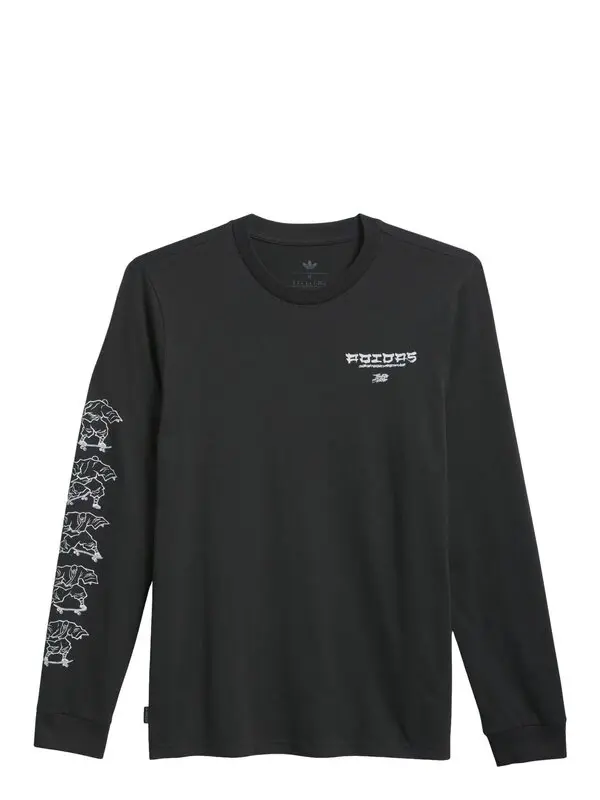 Adidas Skateboarding X Temple Of Skate No Comply Long Sleeve T-shirt Asia Sizing - Black