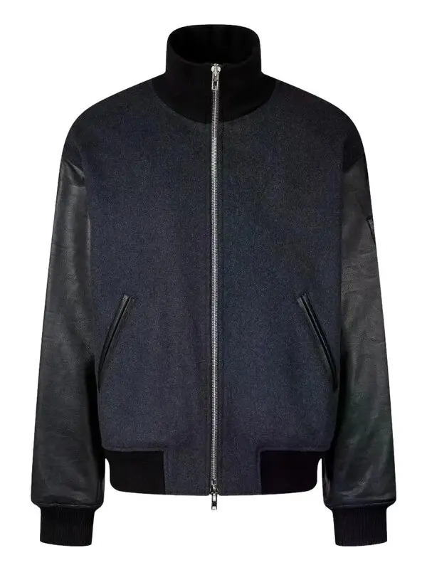 STUDIO TOMBOY Leather-sleeve Jacket - Grey