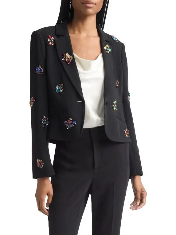 Cinq À Sept Le Petit Karlie Crown Jewel Blazer - Black/multi