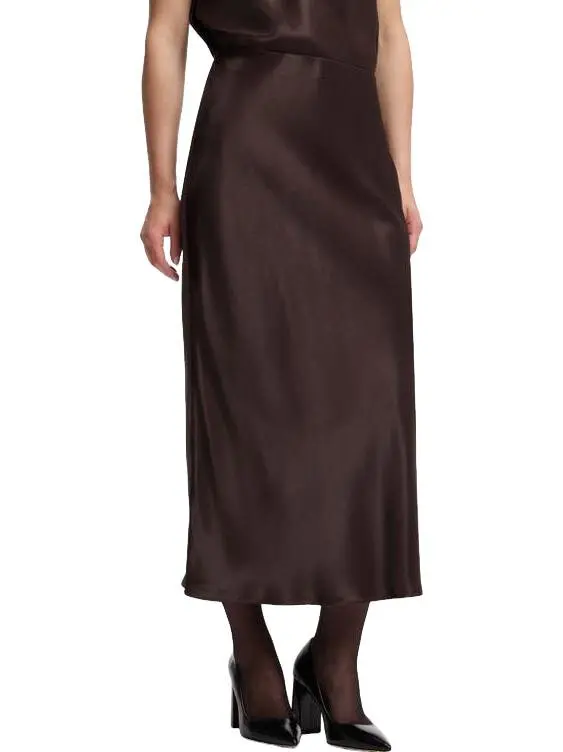 BOSS Vesatie Satin Midi Skirt - Mole