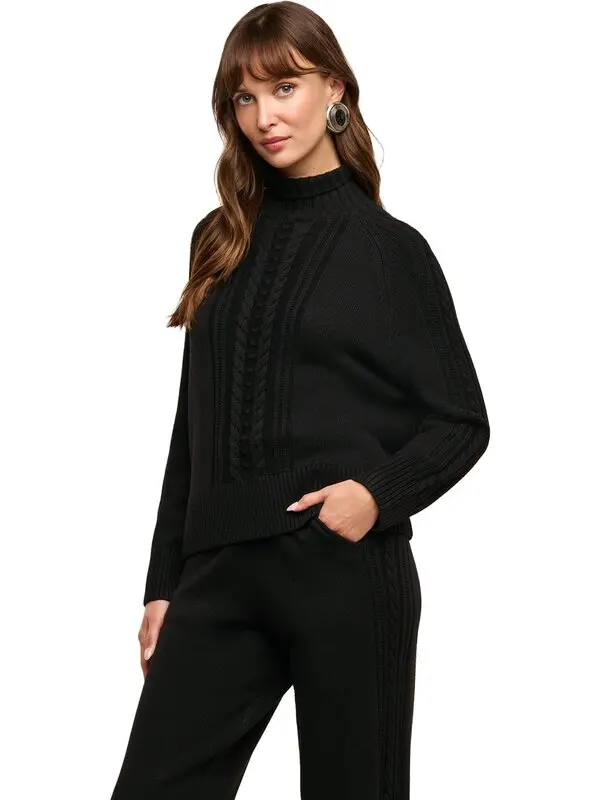 L'Agence Sandrina Turtleneck - Black