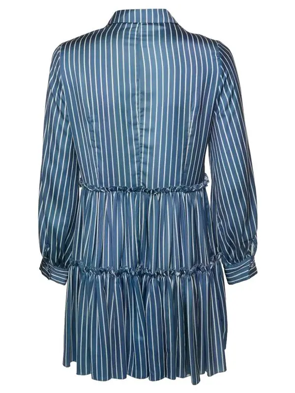 Maje Rodesa Rayure Tiered Dress - Blue