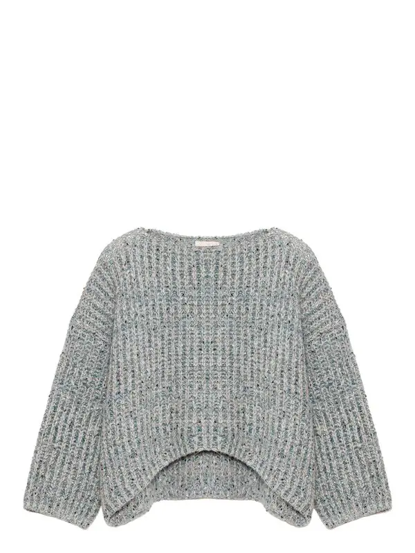 PERALUNA Maggie Thessaloniki Knit Subtle Glittered Jumper - Grey