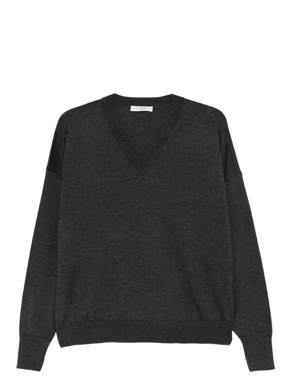 ZANONE V-neck Wool Sweater - Grey