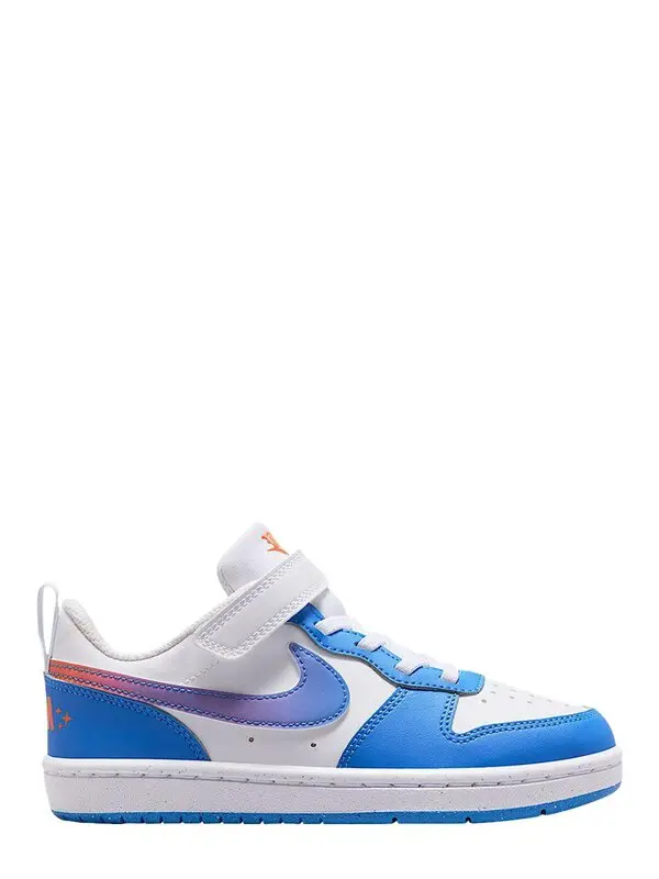Nike Court Borough Low Ps 'white Bright Violet Turf Orange Crystal - Blue