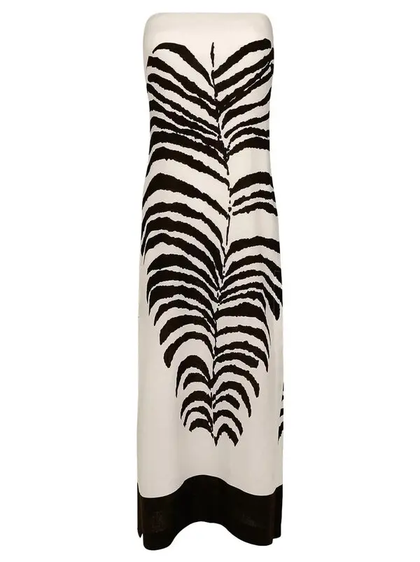 VIX PAULA HERMANNY Penelope Leaf-print Linen-blend Midi Dress - Multi