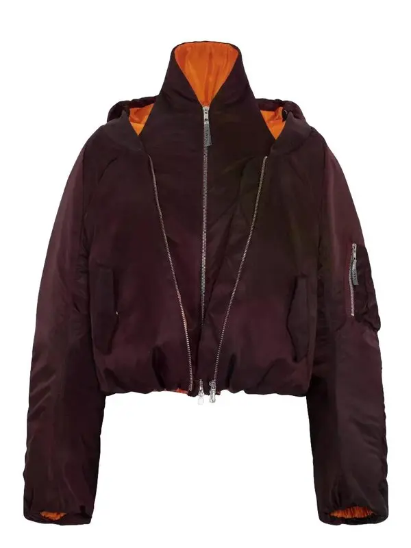 SRVC STUDIO Halter-neck Bomber Jacket - Red