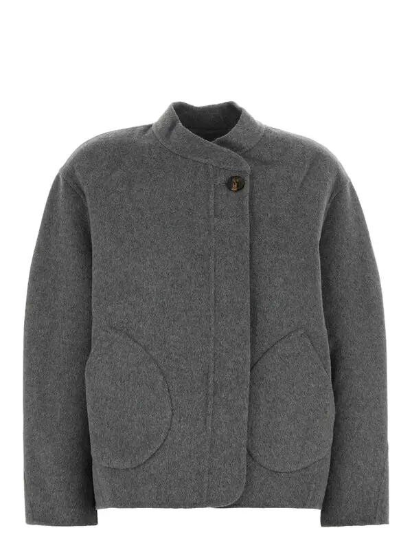 Soeur Wool Blend Windsor Jacket - Grey