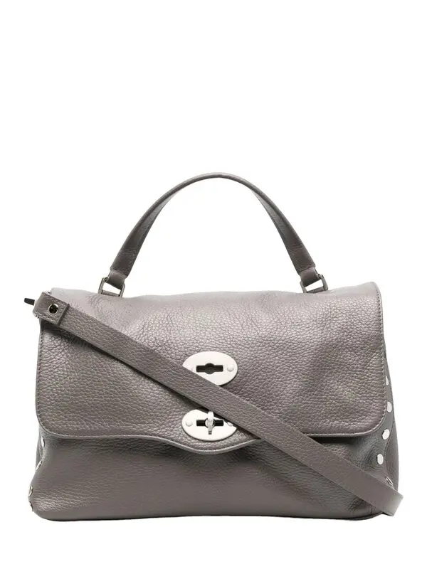 ZANELLATO Leather Top-handle Satchel With Shoulder Strap - Grey