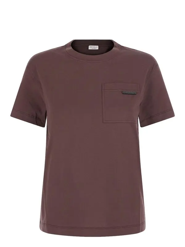 Brunello Cucinelli Essential Crewneck T-shirt - Brown