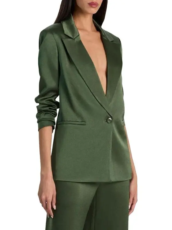 Alice + Olivia Denny Boyfriend Blazer - Dark Fern
