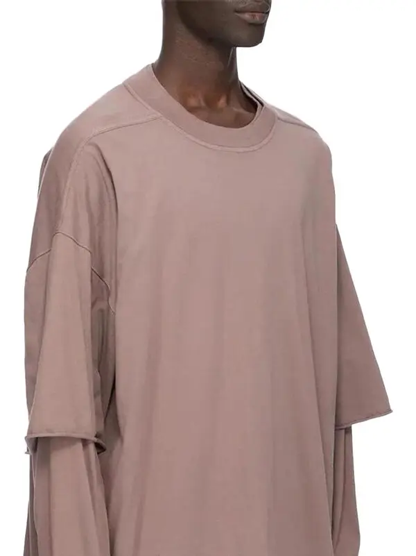 Rick Owens Tommy Hustler Cotton Layered Sweatshirt - Grape