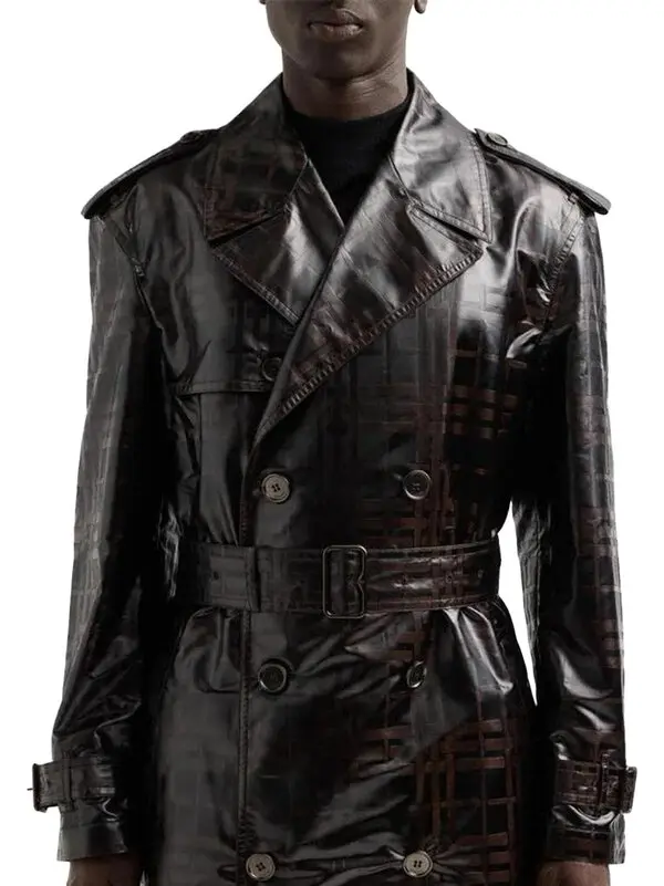 Burberry Ludlow Check Trench Coat - Treacle Br