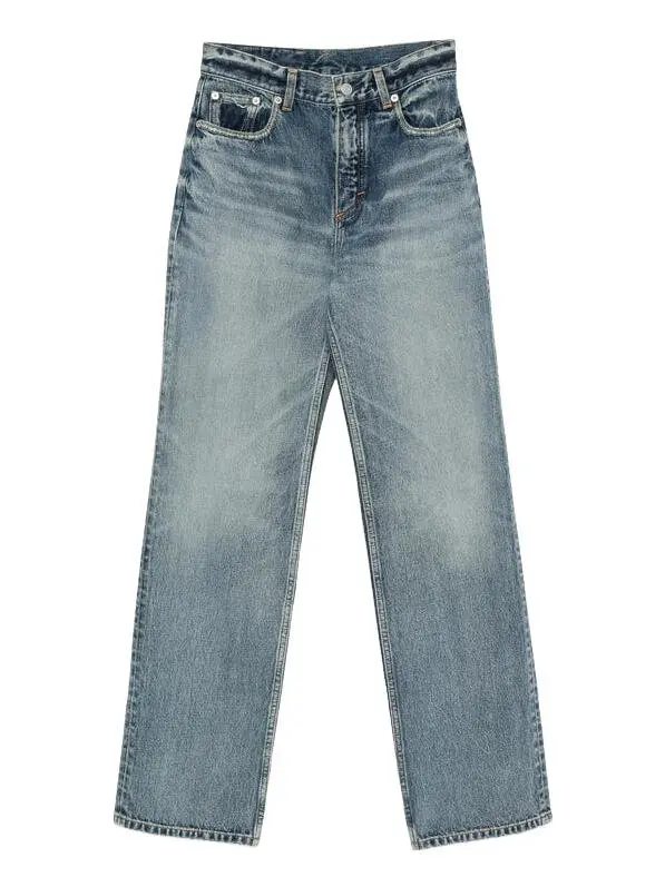 Alaïa Denim Straight-leg Jeans - Blue