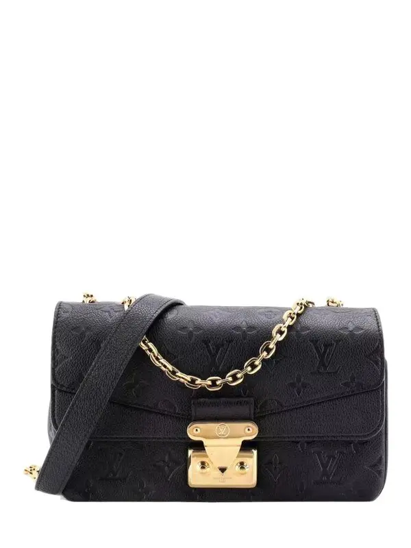 LOUIS VUITTON Marceau Handbag Monogram Empreinte Leather Shoulder Bag - Black
