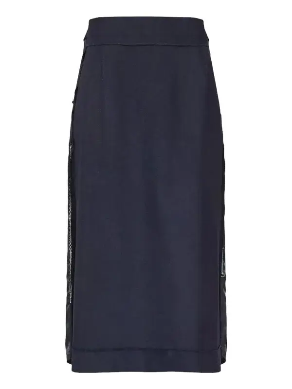 MAISON MARGIELA Zip-detail Midi Skirt - Blue