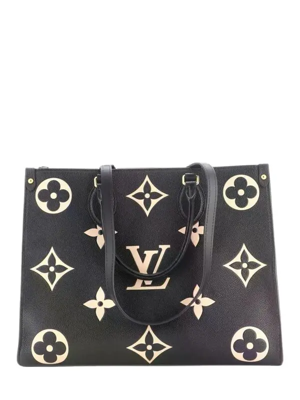 LOUIS VUITTON Onthego Tote Bicolor Monogram Empreinte Giant Mm Shoulder Bag - Black