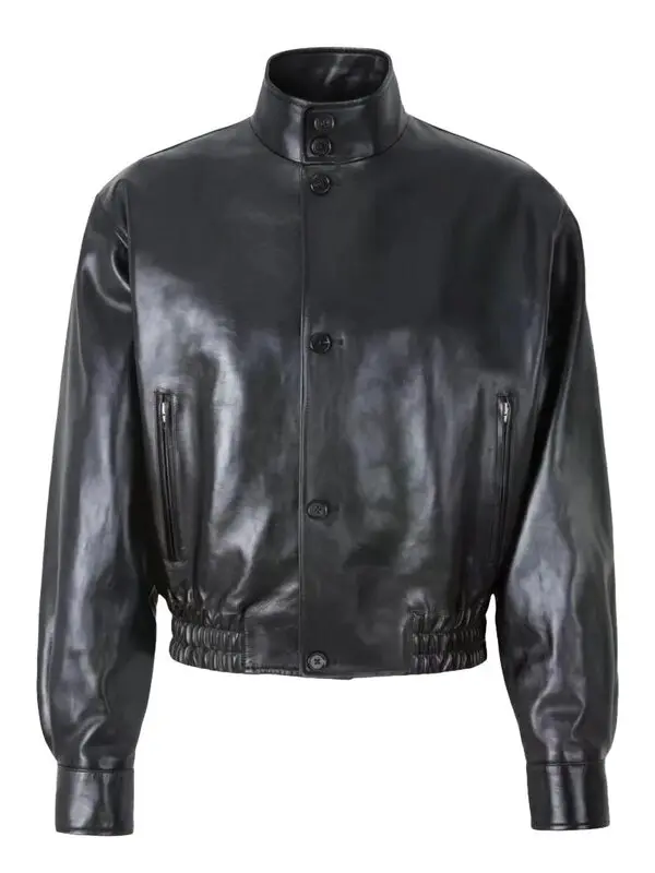 JIL SANDER Leather Jacket - Black