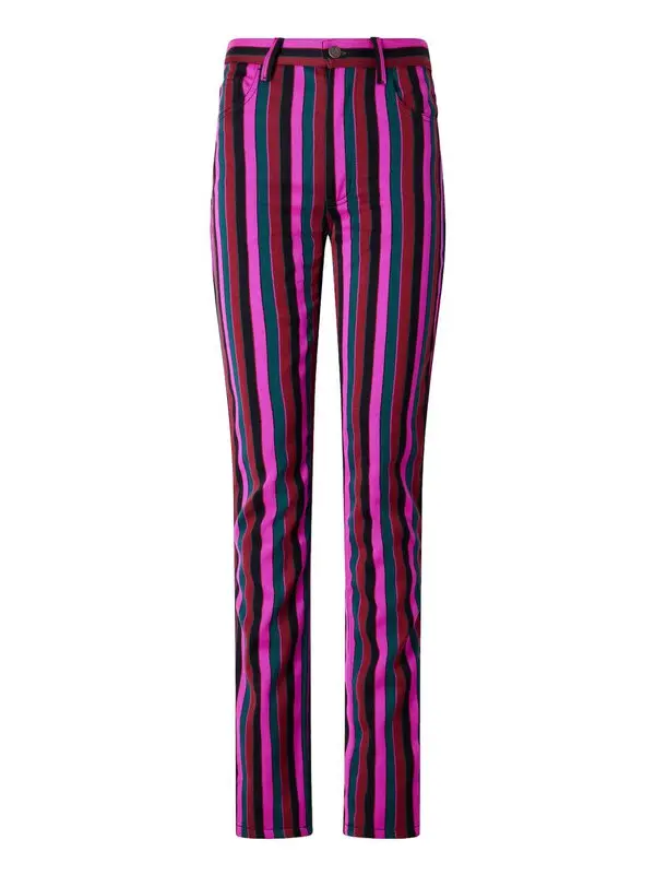 Chloé Striped Virgin Wool Mid-rise Skinny Pants - Multi