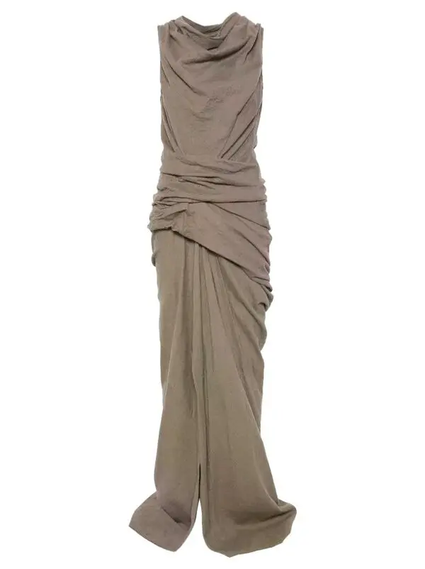 Rick Owens Draped Asymmetric Dress - Grey