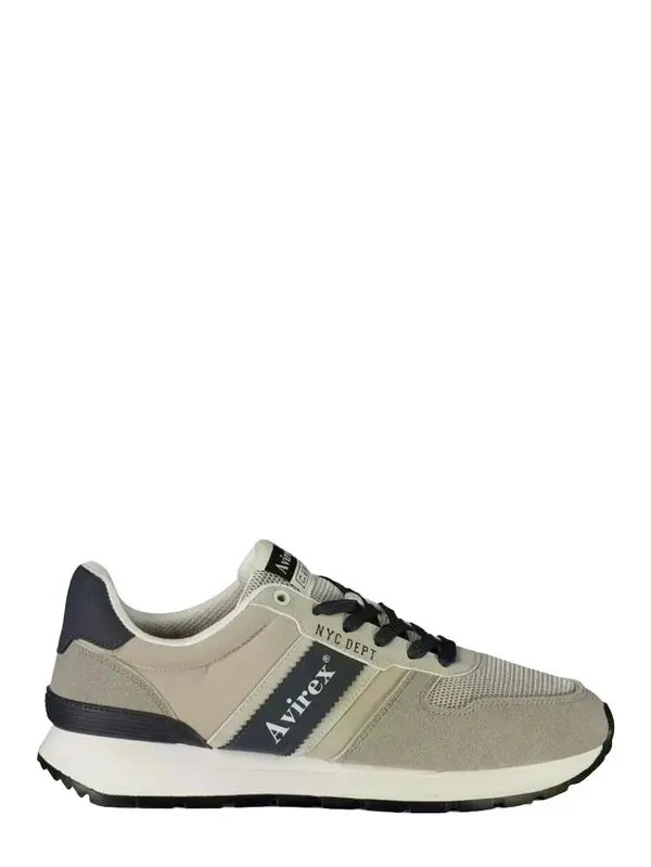 AVIREX Panelled Logo-print Sneakers - Grey