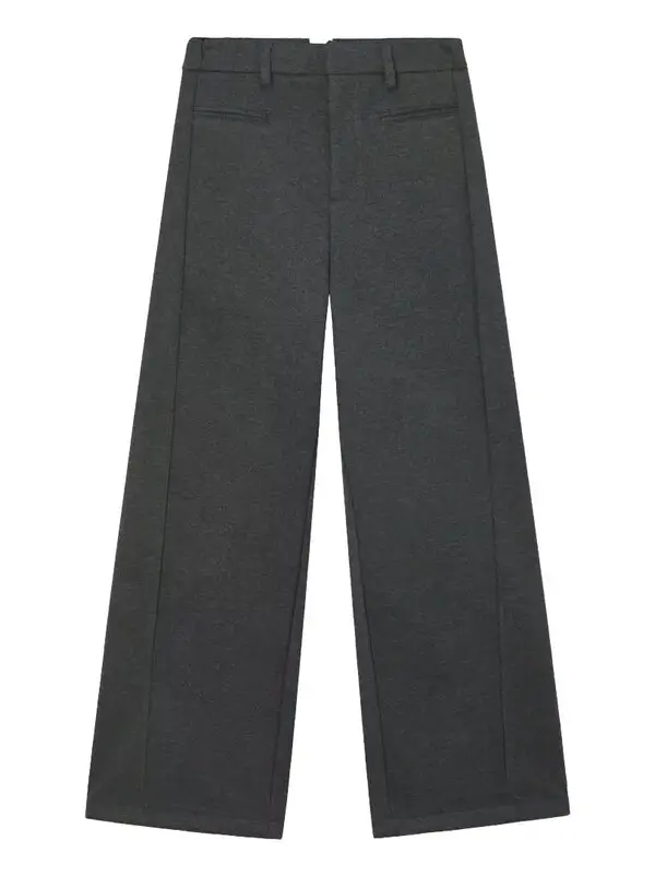 B+AB Patch-pocket Wide-leg Trousers - Grey