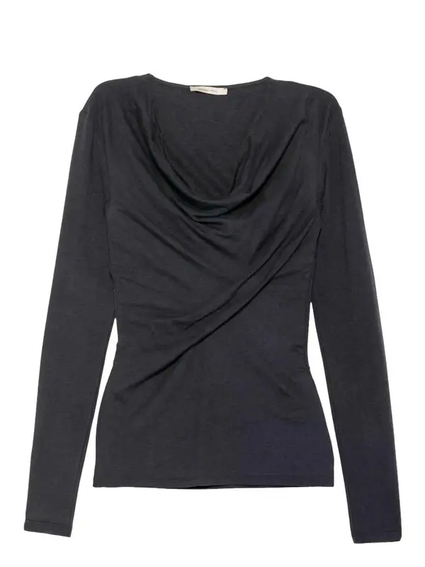 Paloma Wool Junco Ruched Cowl-neck Top - Grey