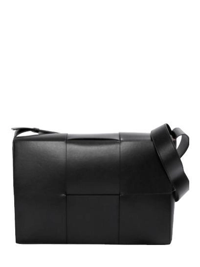 Bottega Veneta Large Intrecciato Crossbody Bag - Black