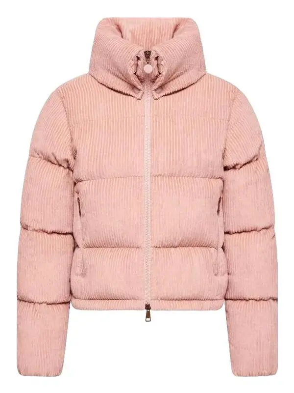 Moncler Lumineux Corduroy Short Down Jacket - Pink