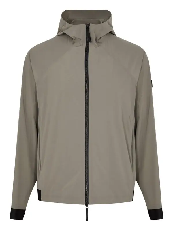 Moncler Lightweight And Waterproof Hooded Jacket - Beige